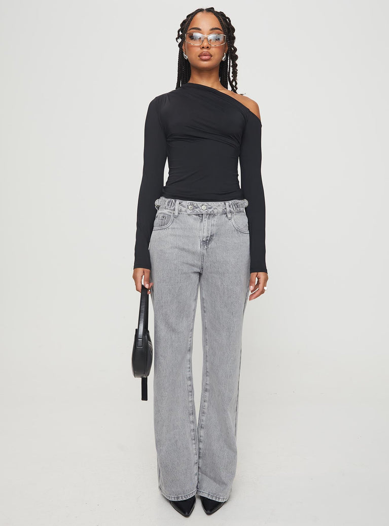 Scheana Low Rise Jeans Steel Grey | Princess Polly AU