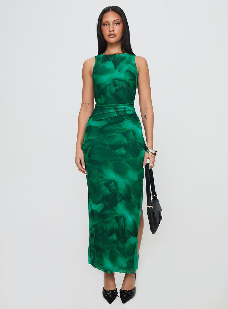 Martel Maxi Dress Green | Princess Polly AU