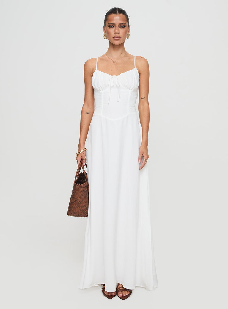 Eleanora Maxi Dress White | Princess Polly AU