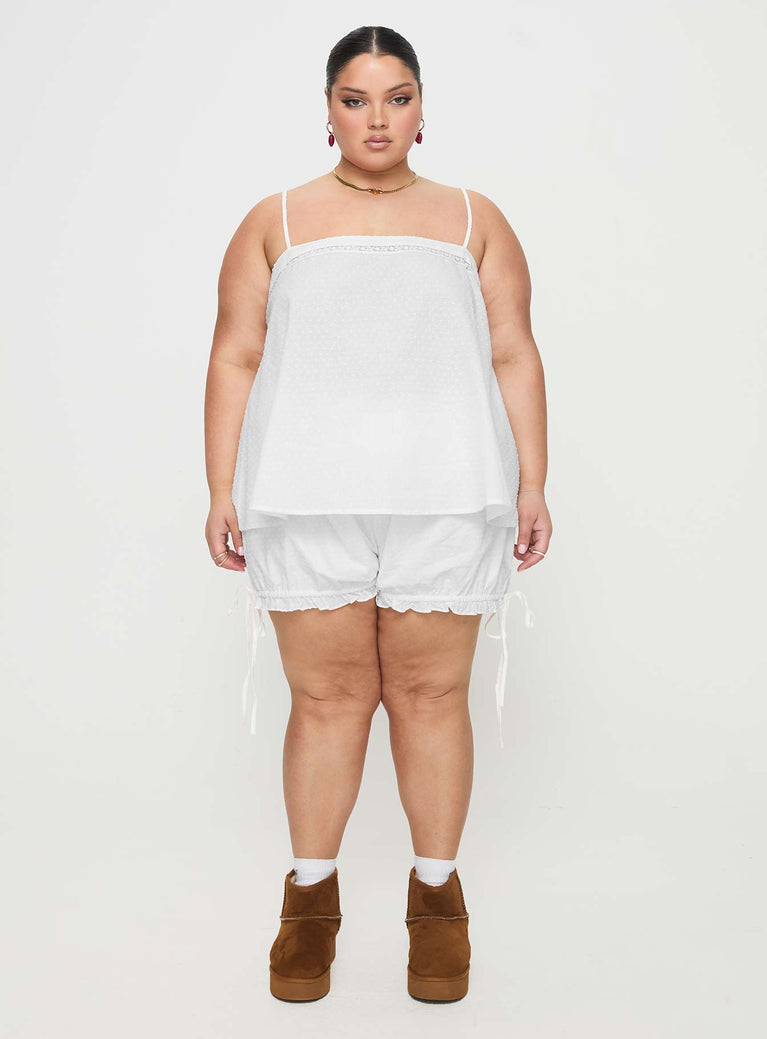 Invisible String Sleep Short White Curve | Princess Polly AU