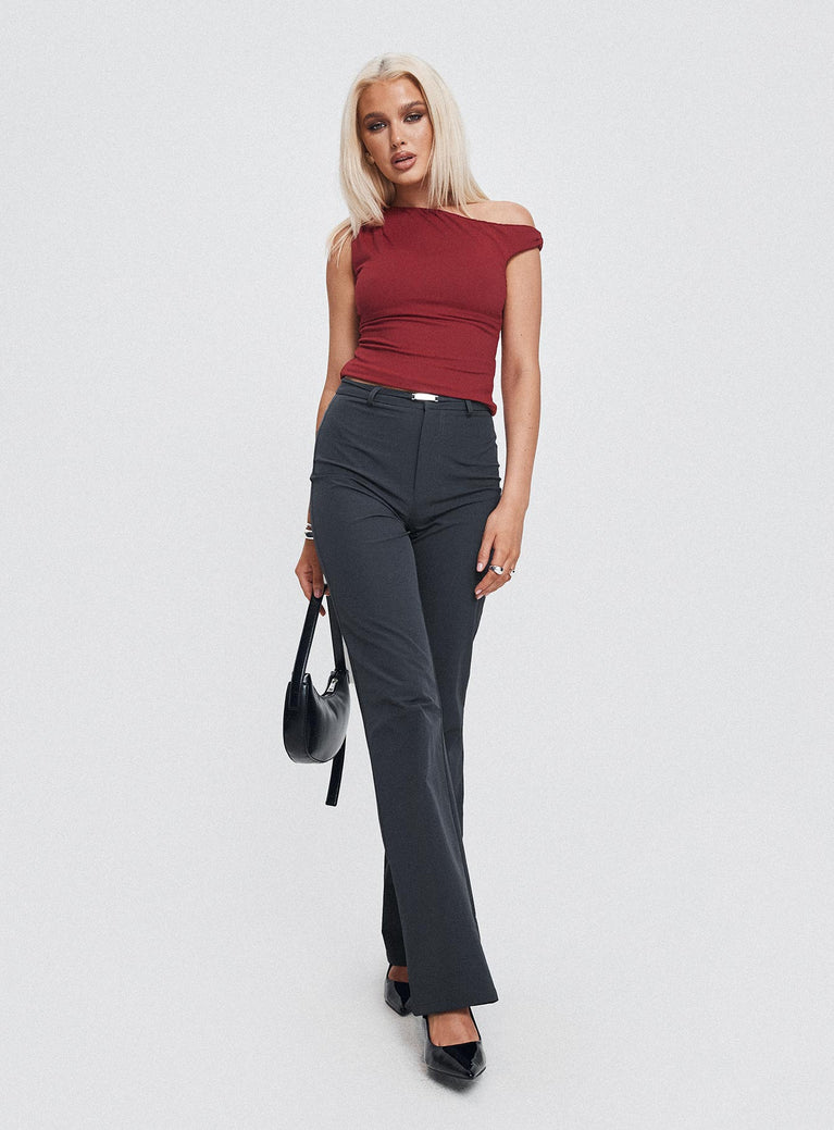 Flounce Pants Slate Grey | Princess Polly AU