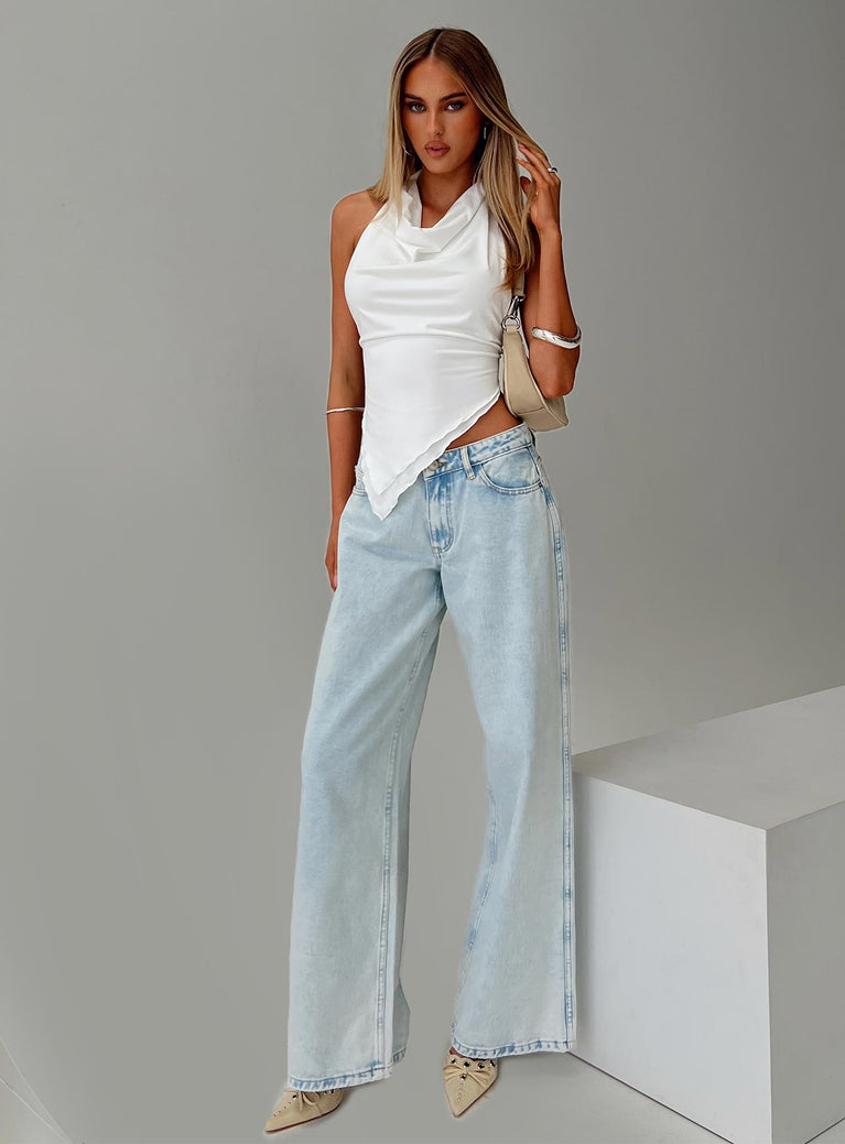 Brayden Low Rise Relaxed Jeans Light Acid Wash | Princess Polly AU