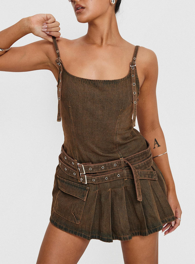 Biker Mini Dress Petrol