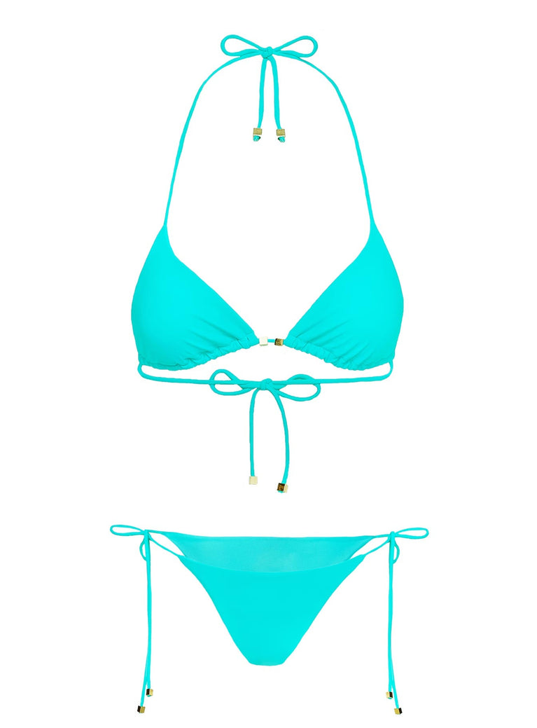 Cecilee Triangle Bikini Top Blue | Princess Polly AU