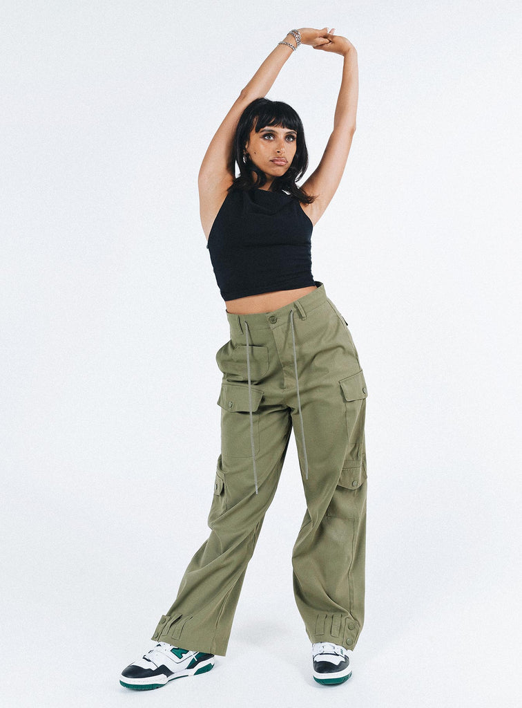 Epik Cargo Pants Olive Green | Princess Polly