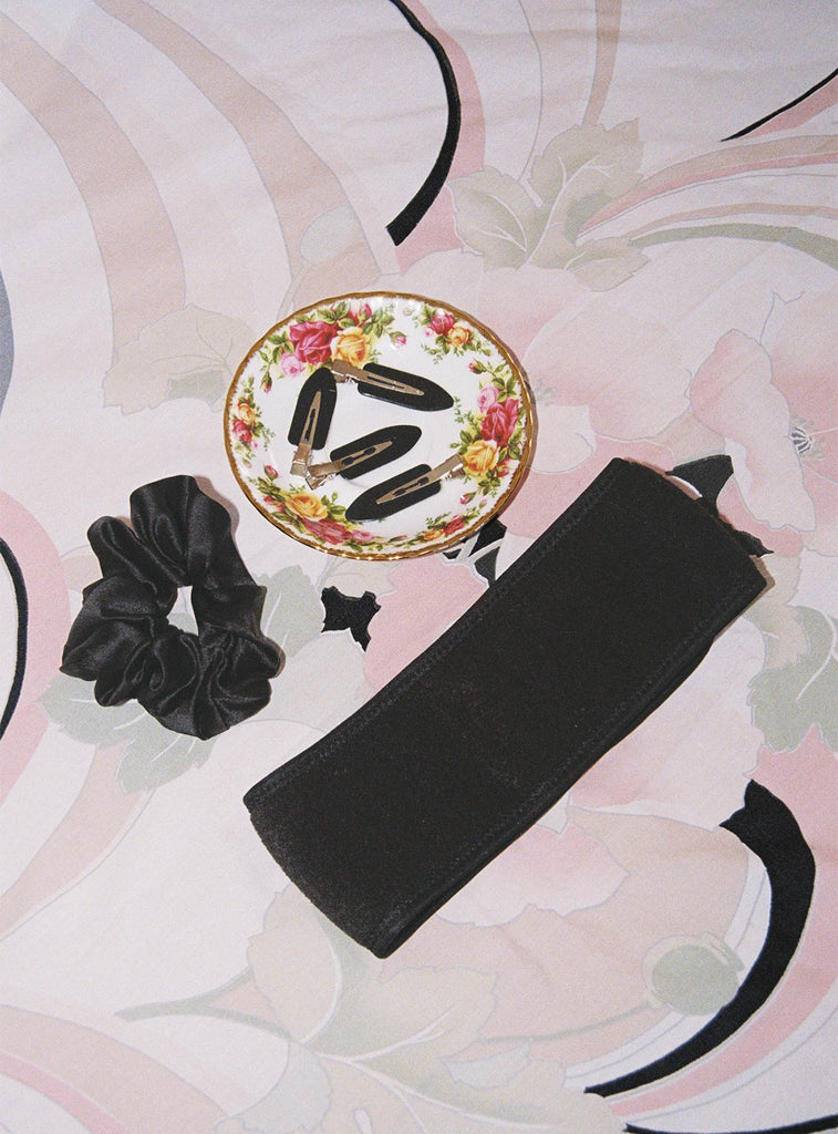 Self Care Hair Accessories Pack Black | Princess Polly AU