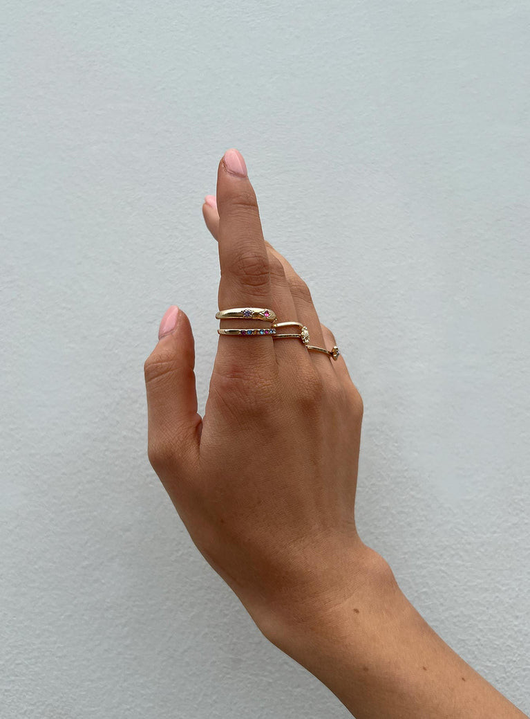 Carnell Ring Pack Gold | Princess Polly AU