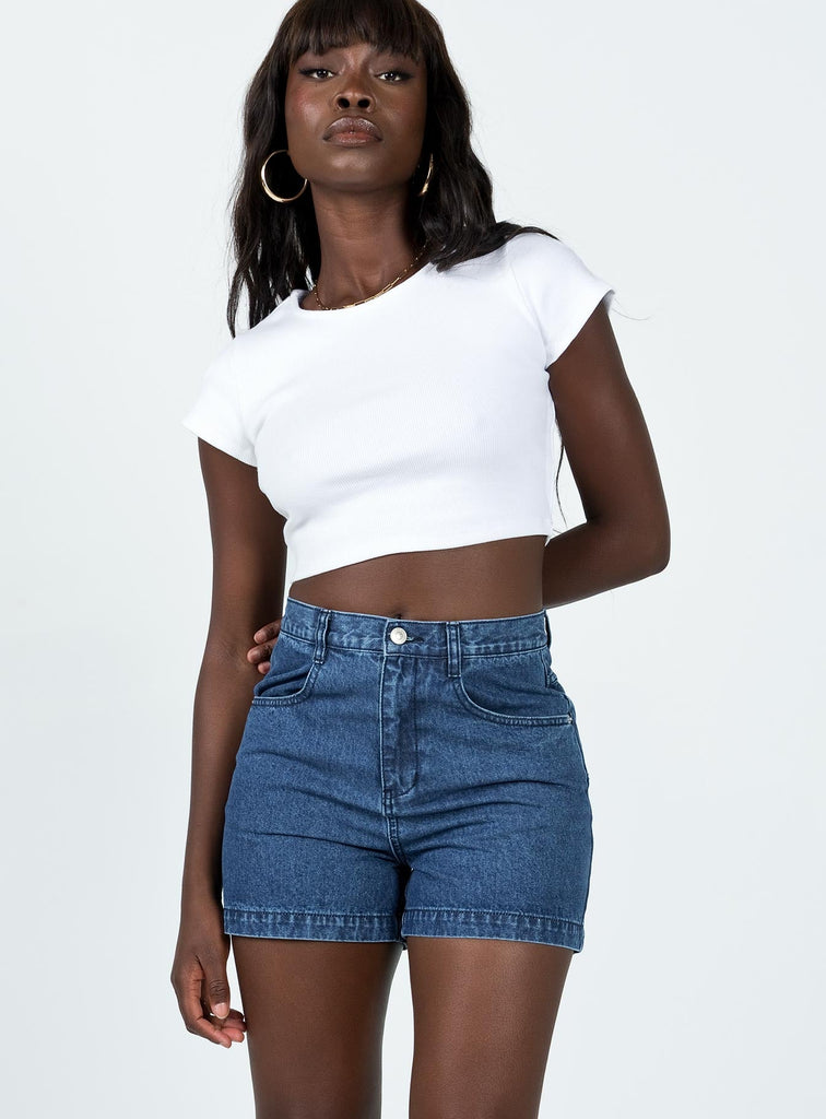 Buliti Mom Shorts Mid Wash Denim | Princess Polly AU