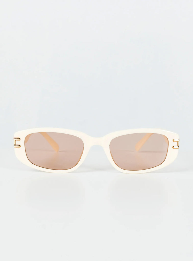Brunz Sunglasses Beige | Princess Polly