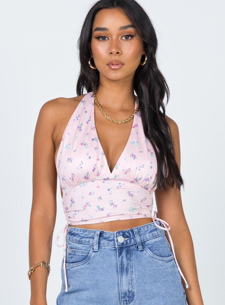 Penelope Halter Top Pink | Princess Polly AU