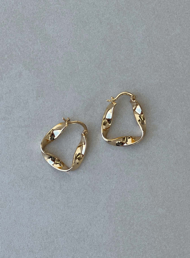 Ritchie Gold Plated Hoop Earrings | Princess Polly AU