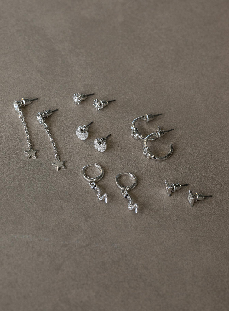 Keats Earring Pack Silver Eco | Princess Polly AU