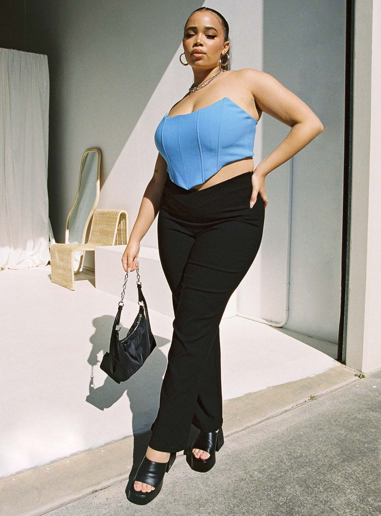 Carlie Top Blue Curve | Princess Polly AU