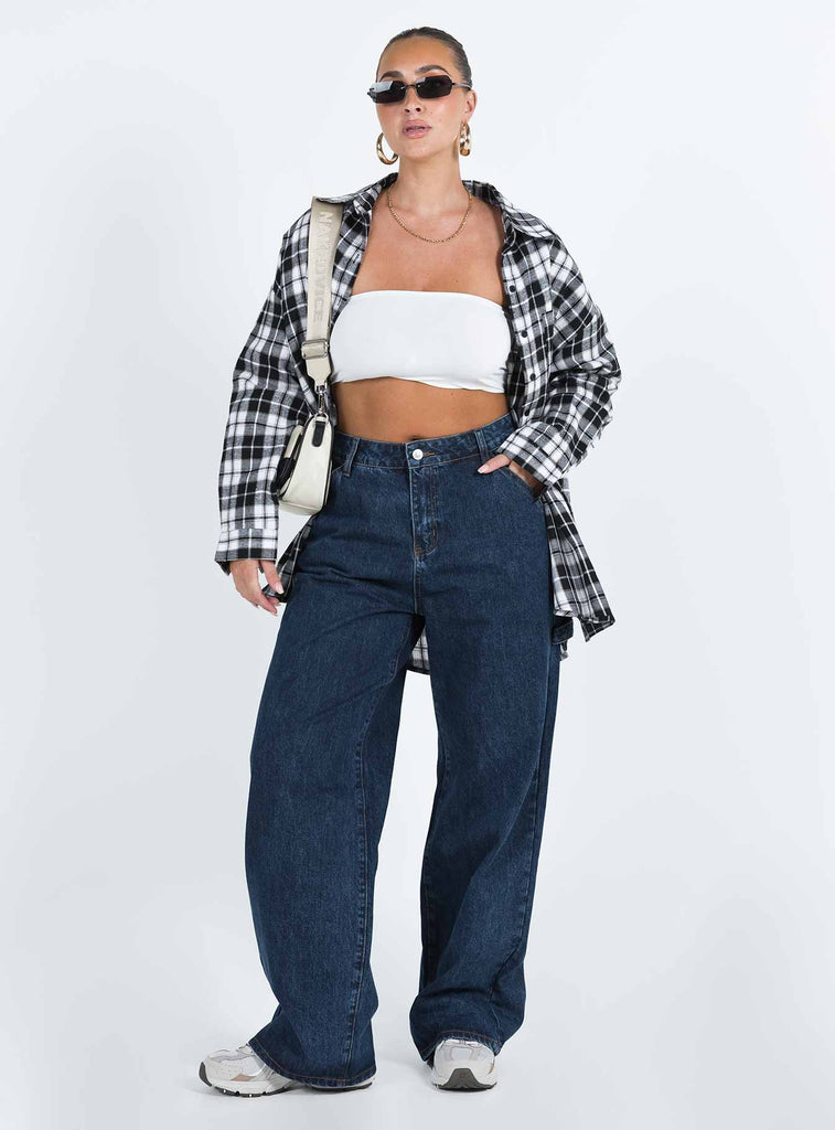 Weldon Shirt Black / White | Princess Polly AU