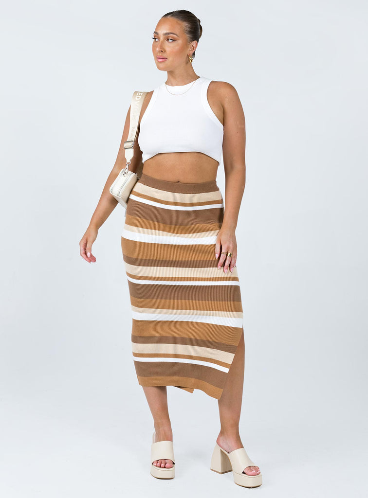Rayna Maxi Skirt Brown | Princess Polly AU