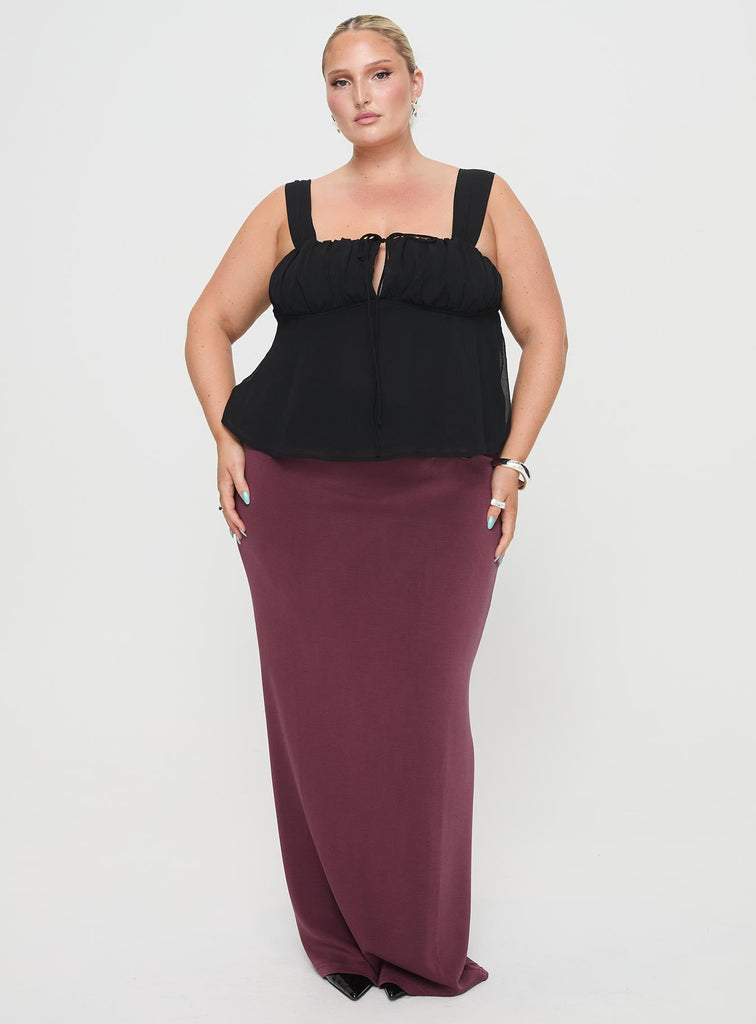 Mooney Top Black Curve | Princess Polly AU
