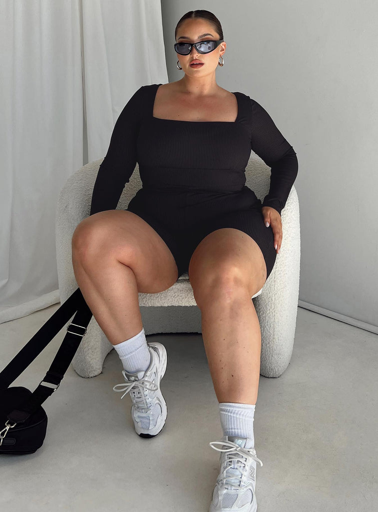 Sara Romper Black Curve | Princess Polly AU