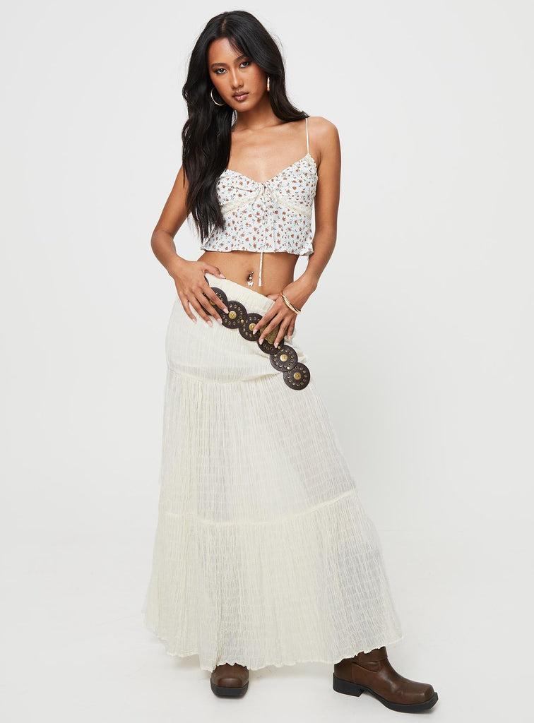 Emilee Top White / Floral | Princess Polly