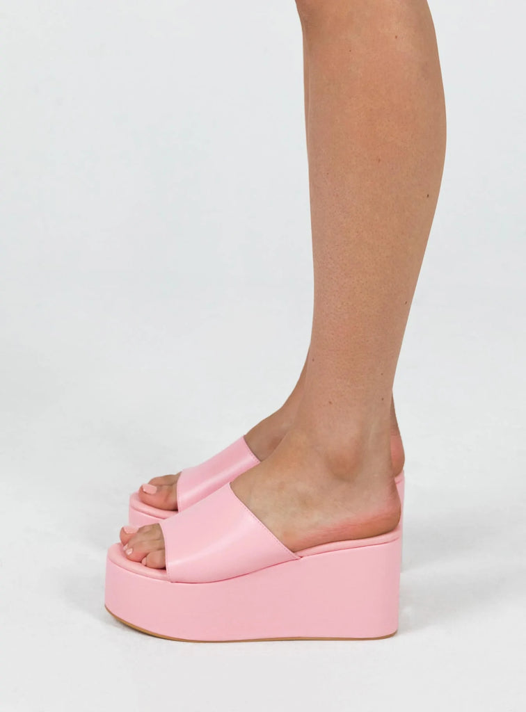 Arora Platform Slides Pink | Princess Polly AU