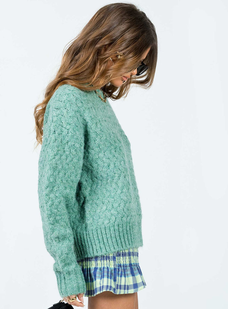 Emmaline Sweater Green | Princess Polly AU