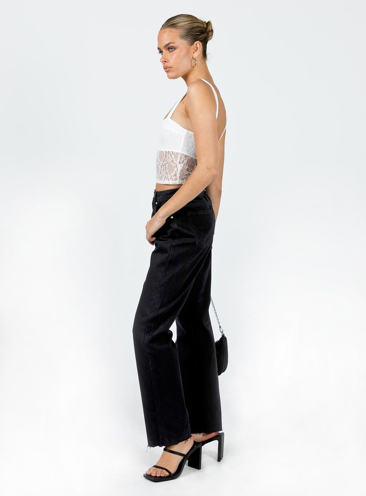 Gerarde Straight Leg Jean Black | Princess Polly AU