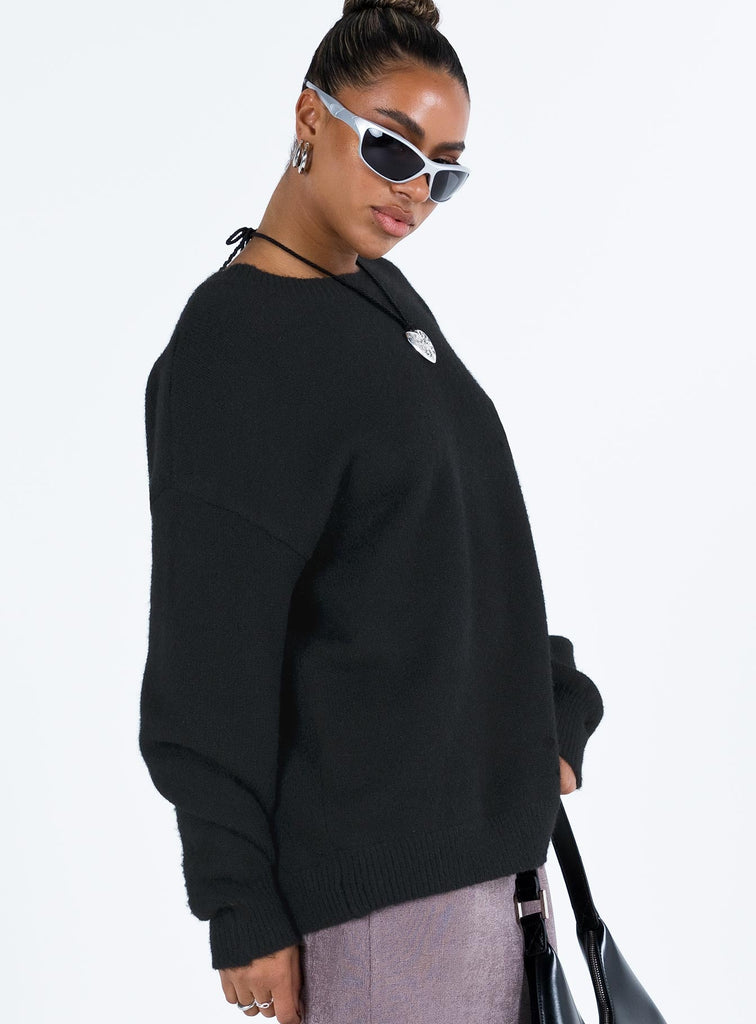 Ryanna Sweater Black | Princess Polly