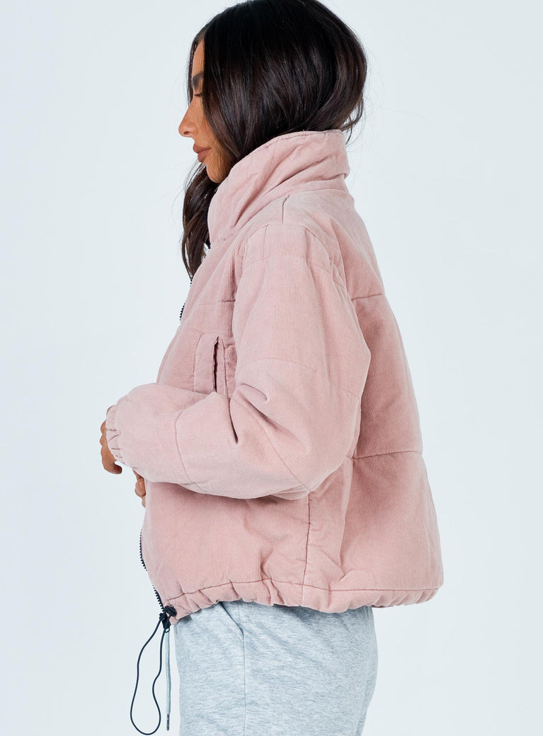 Polly Puffer Jacket Dusty Pink | Princess Polly AU