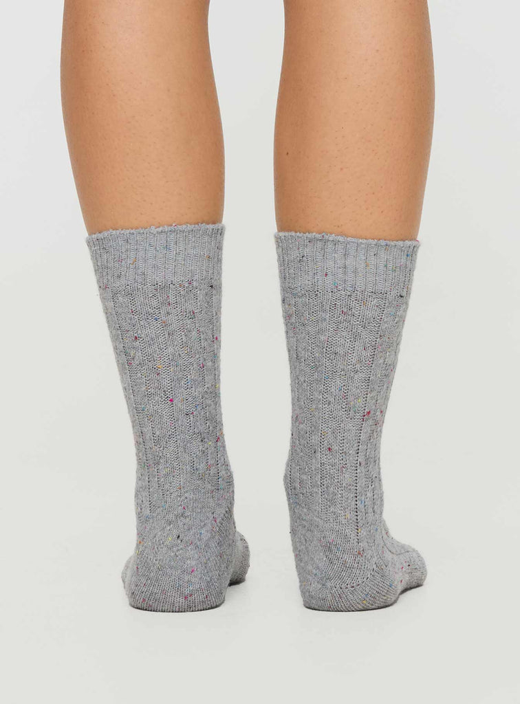 Gatlin Socks Grey Marle | Princess Polly AU