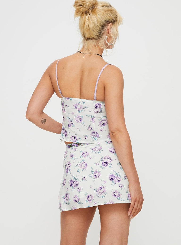 Ringa Rosey Top Purple Floral | Princess Polly AU