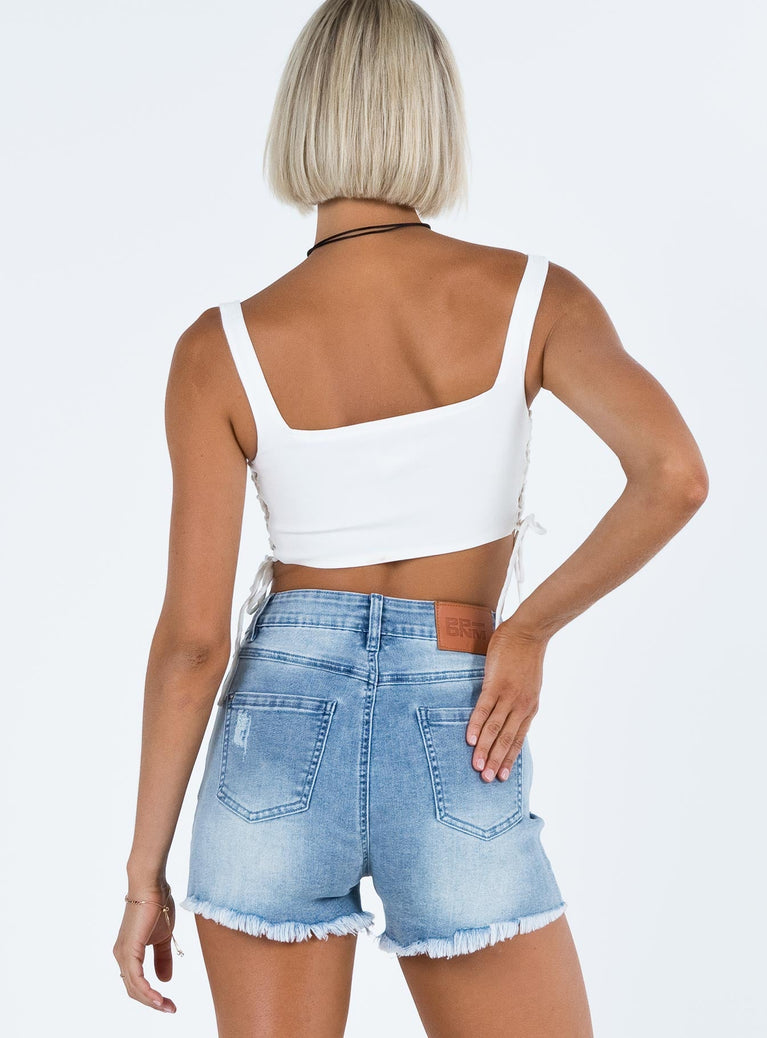 Rickard Shorts Light Wash Denim | Princess Polly AU