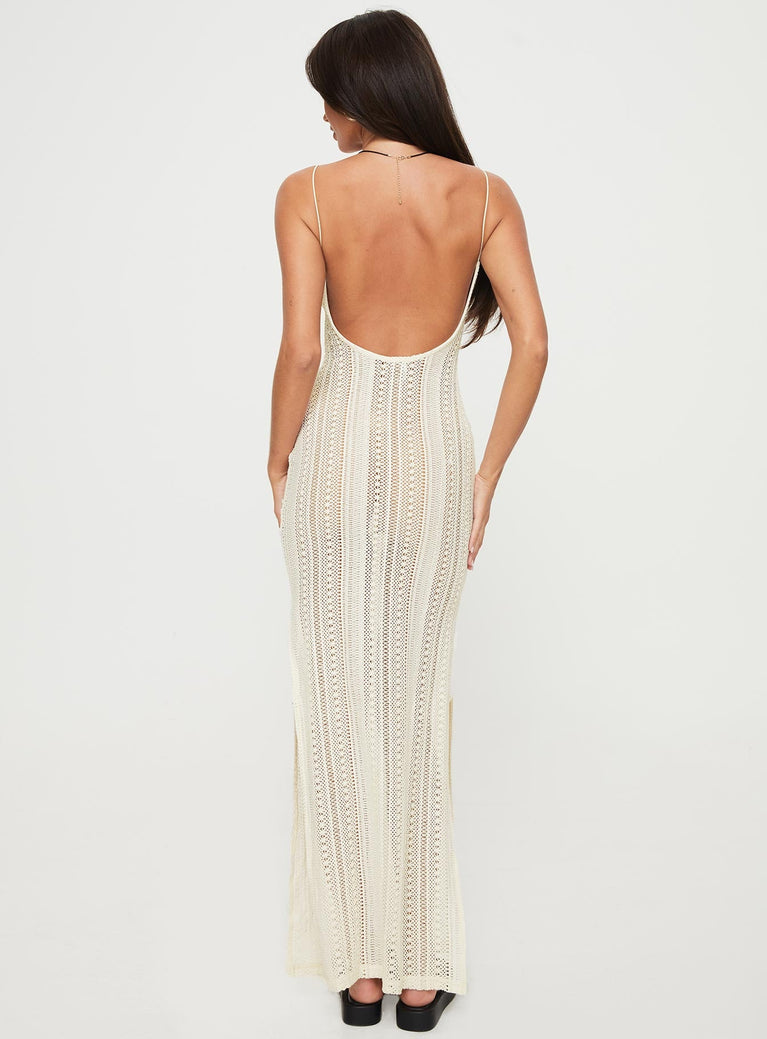 Cayson Maxi Dress Cream | Princess Polly AU