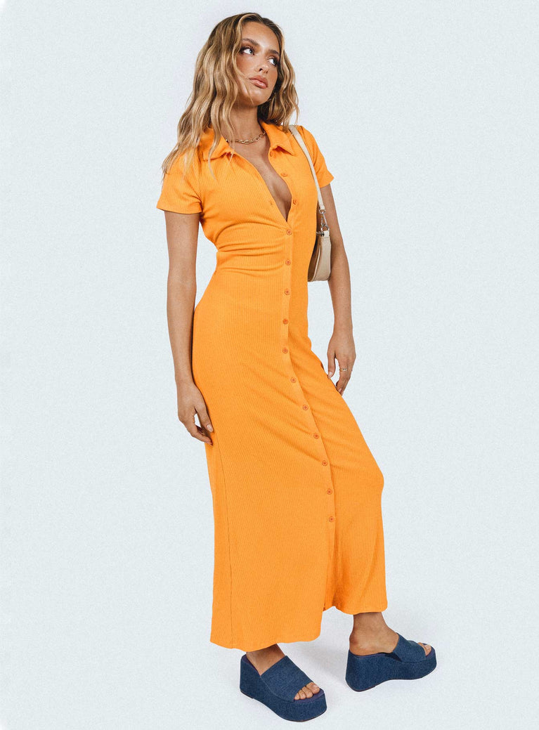 Ravenna Midi Dress Orange | Princess Polly AU
