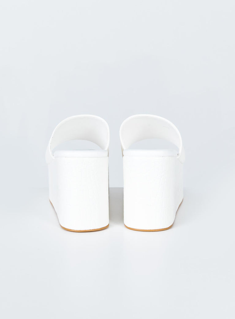 Austin Heels White Croc | Princess Polly AU