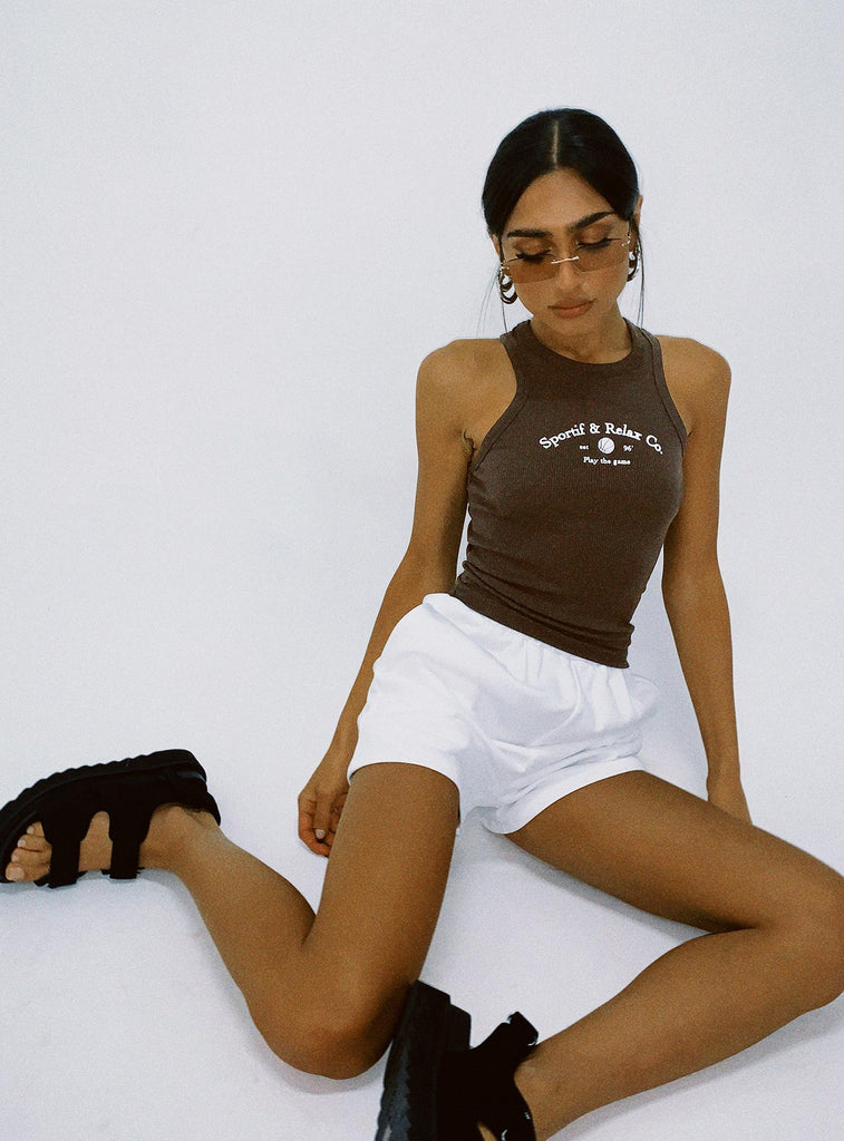 Play The Game Tank Top Brown | Princess Polly AU